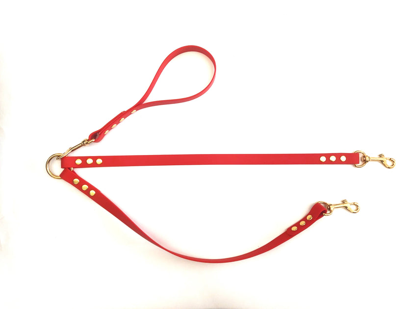 Red Waterproof / Biothane Dog Split Lead – Collared Creatures