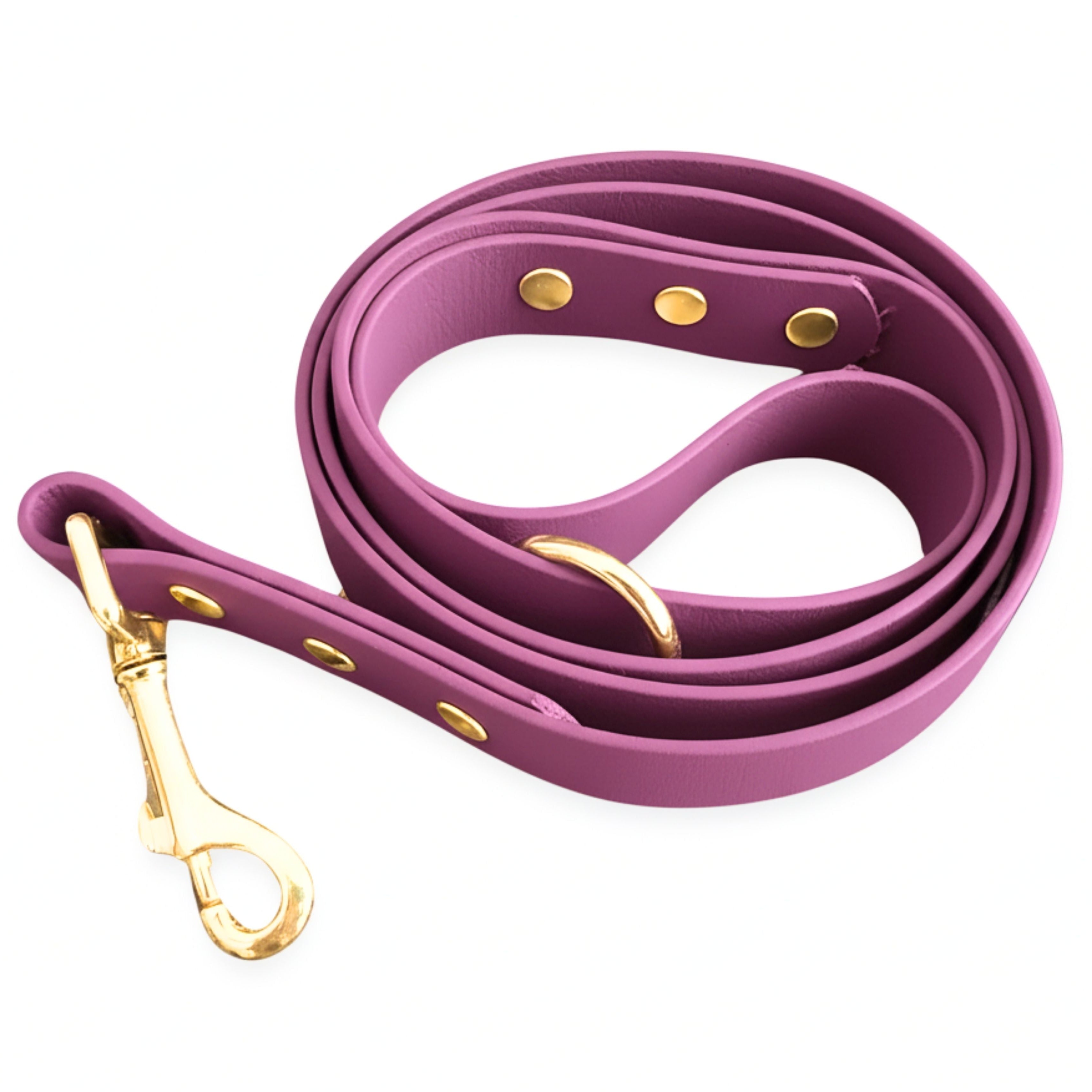 Mauve Waterproof Biothane Dog Lead – Durable 1.2m Clip Leash – Collared ...