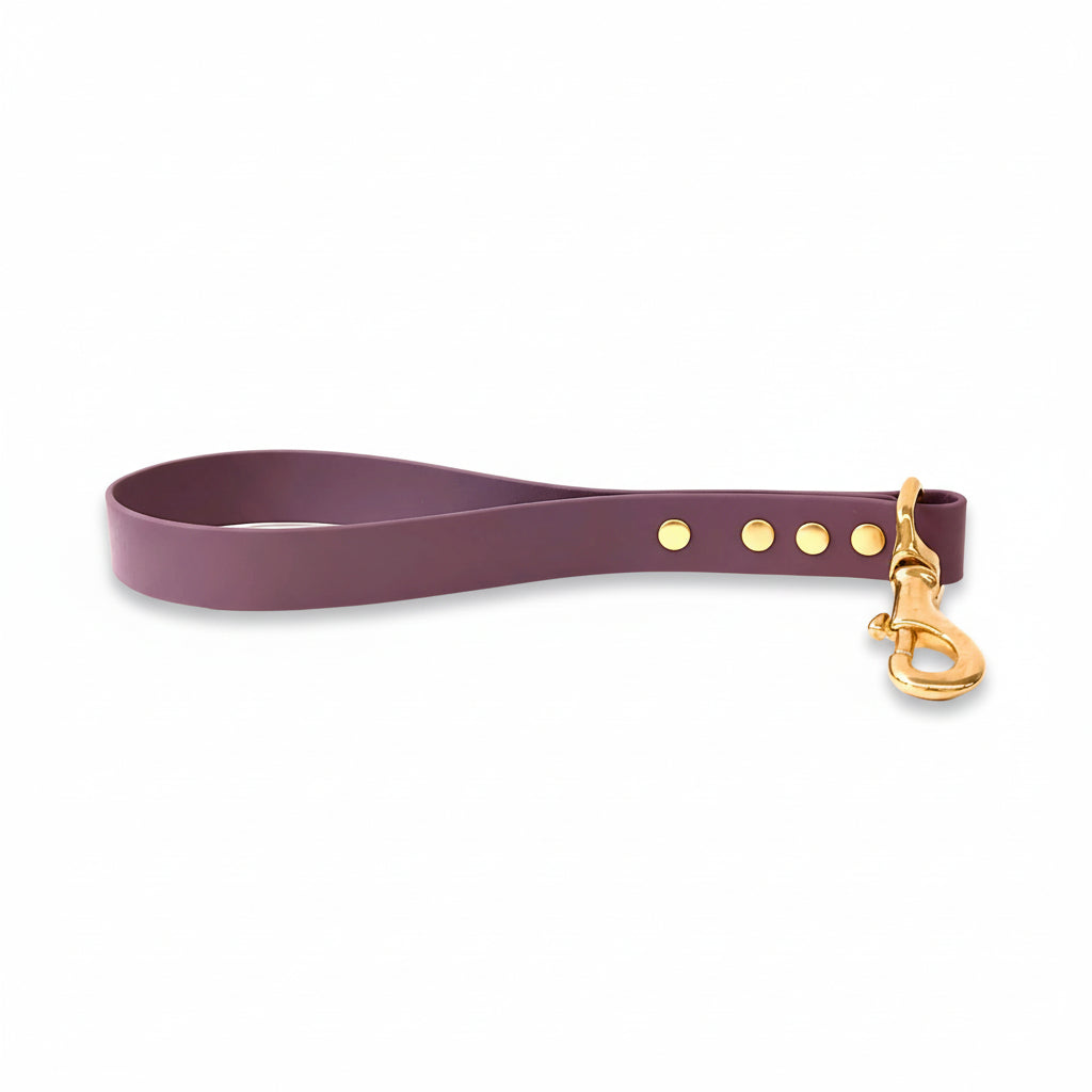 Mauve Short Waterproof Dog Lead – Biothane Control Handle UK – Collared ...
