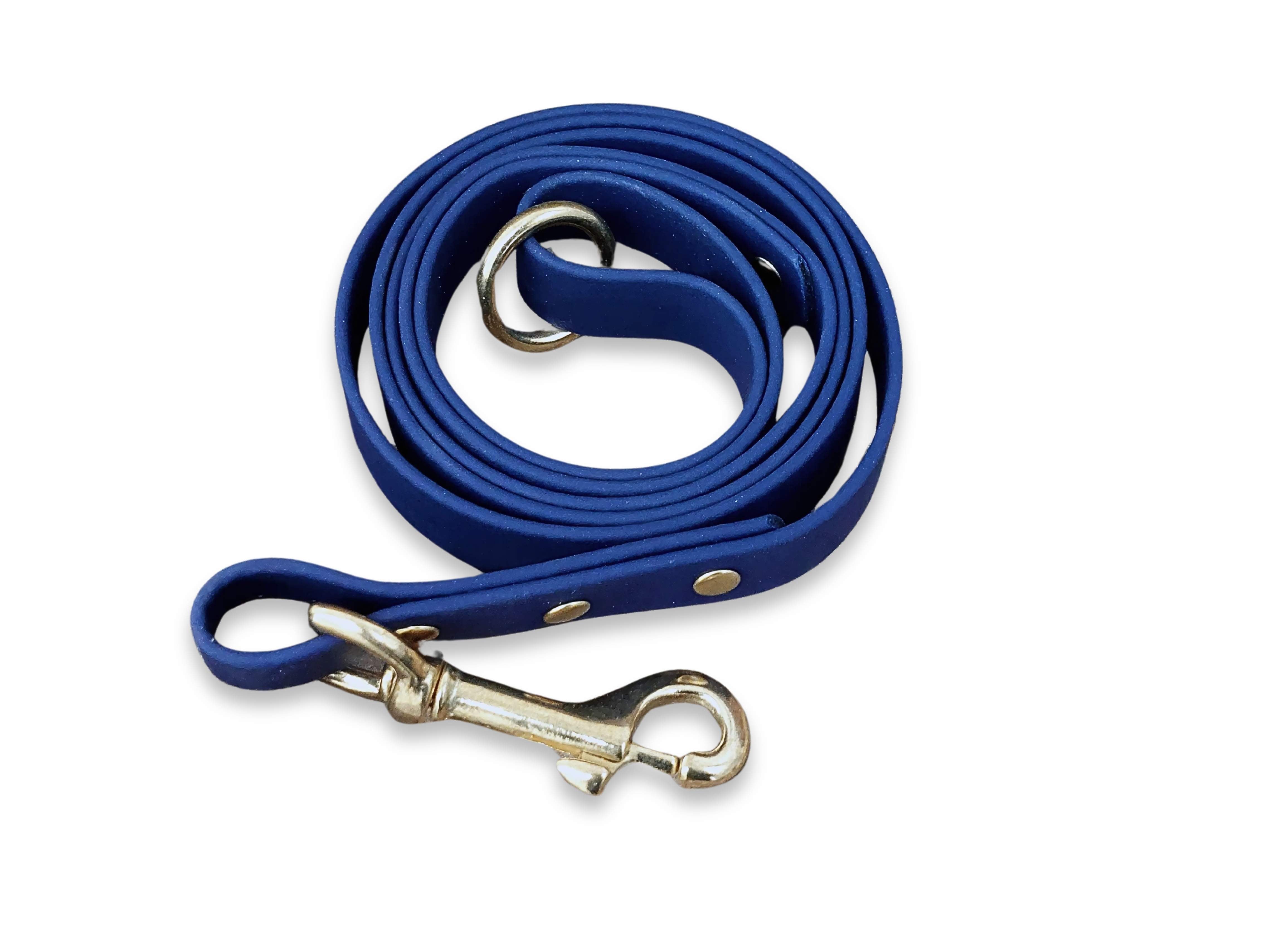 Navy Blue Biothane Dog Lead – Waterproof Clip Leash for Daily Use ...