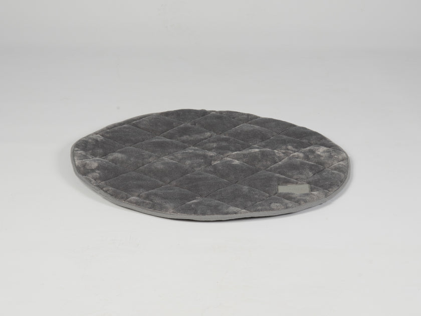 Luxury Grey Quilted Deluxe Cocoon Round Blanket | Collared Creatures ...