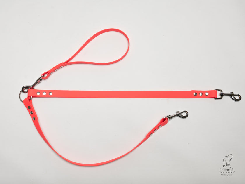 Neon Pink Waterproof / Biothane Dog Split Lead – Collared Creatures LTD